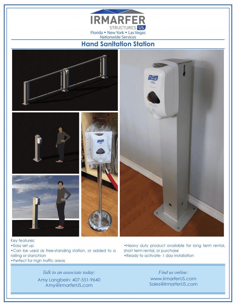Hand Sanitizer Station | IRMARFER STRUCTURES US